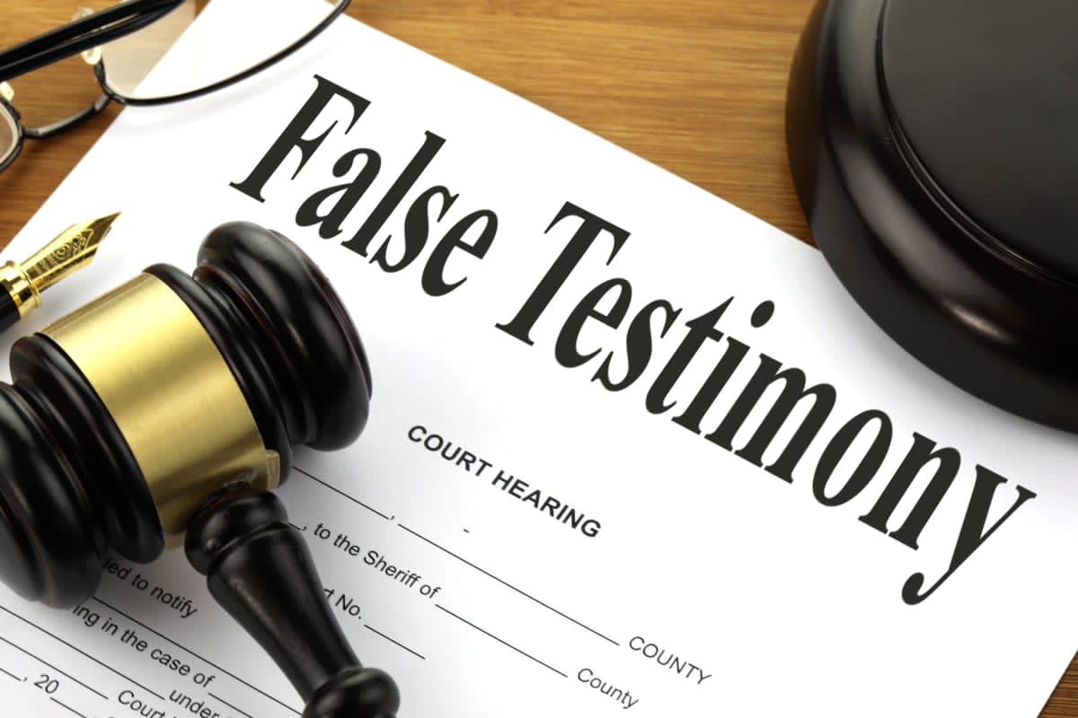 False Testimony is a Criminal Offence. - SabiLaw